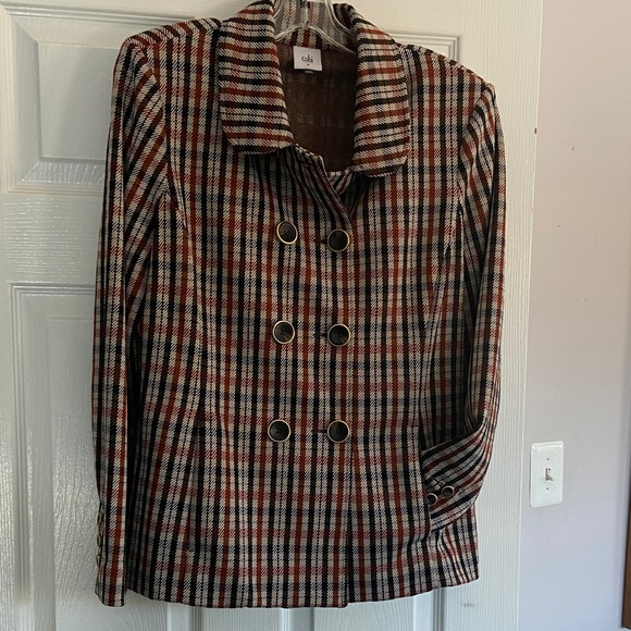 CAbi | Jackets & Coats | Cabi Womens Multicolor Plaid Doublebreasted ...
